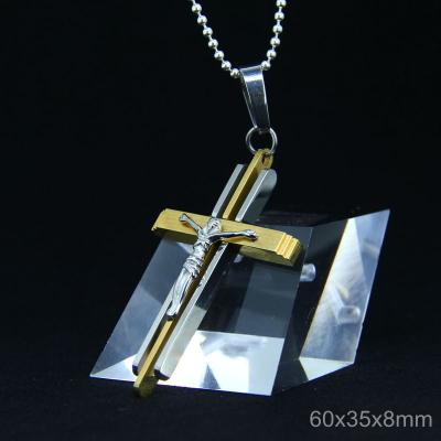 China Fashion Stainless Steel Jesus Gothic Christian Worship Favorite Necklace Pendant LPJ64 for sale