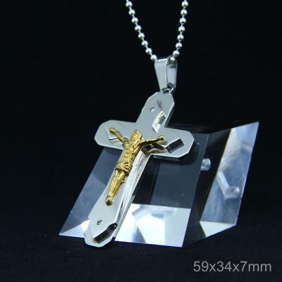 China Fashion Stainless Steel Jesus Gothic Christian Worship Favorite Necklace Pendant LPJ69 for sale