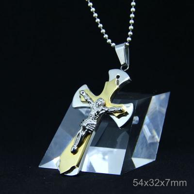 China Fashion Stainless Steel Jesus Gothic Christian Worship Favorite Necklace Pendant LPJ76 for sale