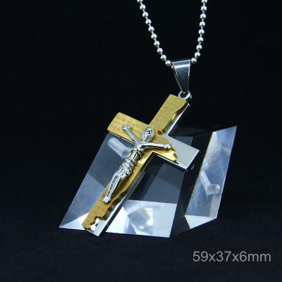 China Fashion Stainless Steel Jesus Gothic Christian Worship Favorite Necklace Pendant LPJ81 for sale