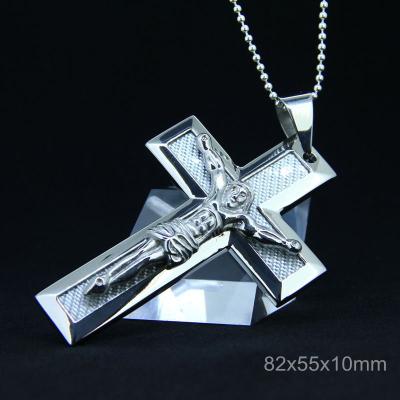 China Fashion Stainless Steel Jesus Gothic Christian Worship Favorite Necklace Pendant LPJ89 for sale