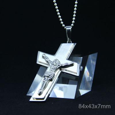 China Fashion Stainless Steel Jesus Gothic Christian Worship Favorite Necklace Pendant LPJ86 for sale