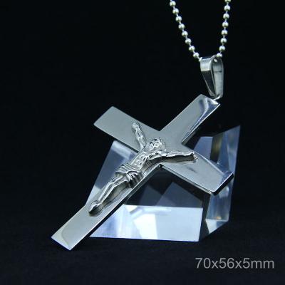 China Fashion Stainless Steel Jesus Gothic Christian Worship Favorite Necklace Pendant LPJ88 for sale