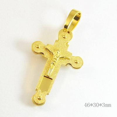 China Fashion Stainless Steel Jesus Gothic Christian Worship Favorite Necklace Pendant LPJ96-2 for sale