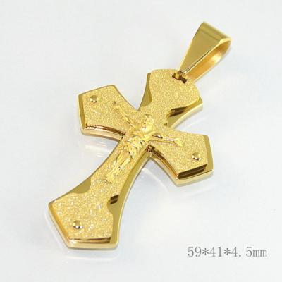 China Fashion Stainless Steel Jesus Gothic Christian Worship Favorite Necklace Pendant LPJ97 for sale