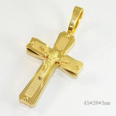 China Fashion Stainless Steel Jesus Gothic Christian Worship Favorite Necklace Pendant LPJ101 for sale
