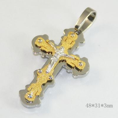 China Fashion Stainless Steel Jesus Gothic Christian Worship Favorite Necklace Pendant LPJ102 for sale
