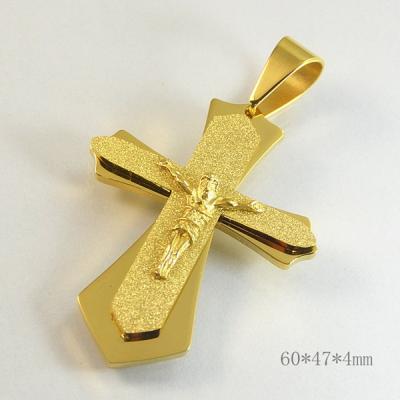 China Fashion Stainless Steel Jesus Gothic Christian Worship Favorite Necklace Pendant LPJ103 for sale