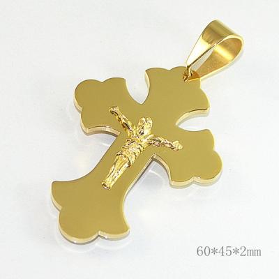 China Fashion Stainless Steel Jesus Gothic Christian Worship Favorite Necklace Pendant LPJ104 for sale