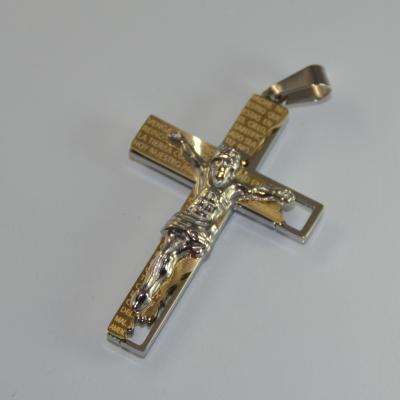 China Fashion Stainless Steel Jesus Gothic Christian Worship Favorite Necklace Pendant LPJ114 for sale