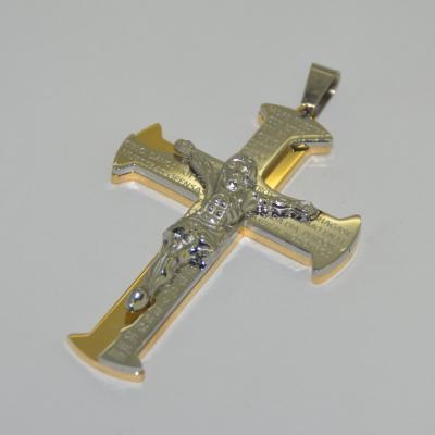 China Fashion Stainless Steel Jesus Gothic Christian Worship Favorite Necklace Pendant LPJ112 for sale