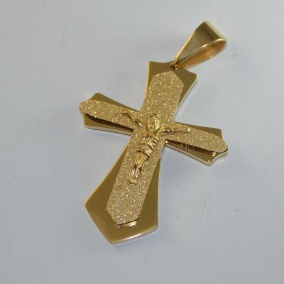China Fashion Stainless Steel Jesus Gothic Christian Worship Favorite Necklace Pendant LPJ115 for sale