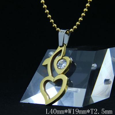 China Fashion Ladies Women Girls Stainless Steel Loving Heart Shapped Necklace Pendant LPH32 for sale
