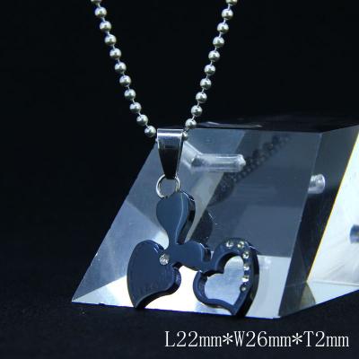 China Fashion Ladies Women Girls Stainless Steel Loving Heart Shapped Necklace Pendant LPH31 for sale