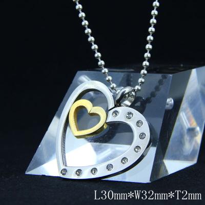China Fashion Ladies Women Girls Stainless Steel Loving Heart Shapped Necklace Pendant LPH35 for sale