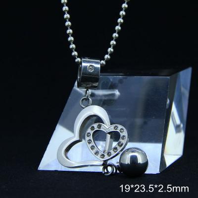 China Fashion Ladies Women Girls Stainless Steel Loving Heart Shapped Necklace Pendant LPH43 for sale