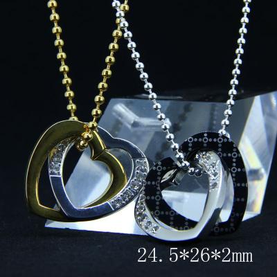 China Fashion Ladies Women Girls Stainless Steel Loving Heart Shapped Necklace Pendant LPH38 for sale