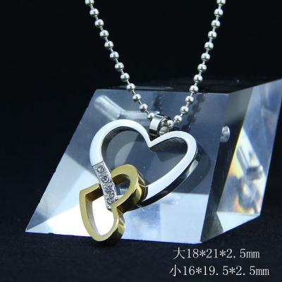 China Fashion Ladies Women Girls Stainless Steel Loving Heart Shapped Necklace Pendant LPH40 for sale