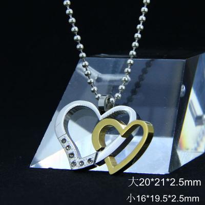 China Fashion Ladies Women Girls Stainless Steel Loving Heart Shapped Necklace Pendant LPH41 for sale