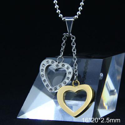 China Fashion Ladies Women Girls Stainless Steel Loving Heart Shapped Necklace Pendant LPH42 for sale