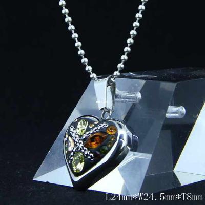 China Fashion Ladies Women Girls Stainless Steel Loving Heart Shapped Necklace Pendant LPH01 for sale