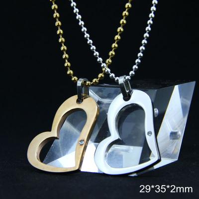 China Fashion Ladies Women Girls Stainless Steel Loving Heart Shapped Necklace Pendant LPH45 for sale