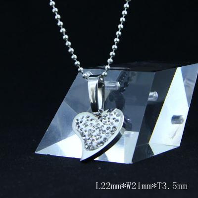 China Fashion Ladies Women Girls Stainless Steel Loving Heart Shapped Necklace Pendant LPH06 for sale