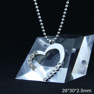 China Fashion Ladies Women Girls Stainless Steel Loving Heart Shapped Necklace Pendant LPH48 for sale