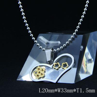 China Fashion Ladies Women Girls Stainless Steel Loving Heart Shapped Necklace Pendant LPH27 for sale