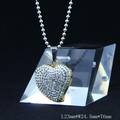 China Fashion Ladies Women Girls Stainless Steel Loving Heart Shapped Necklace Pendant LPH09 for sale