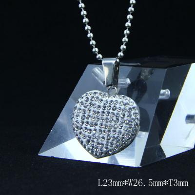 China Fashion Ladies Women Girls Stainless Steel Loving Heart Shapped Necklace Pendant LPH10 for sale