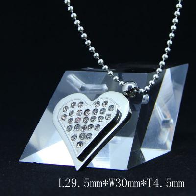 China Fashion Ladies Women Girls Stainless Steel Loving Heart Shapped Necklace Pendant LPH23 for sale