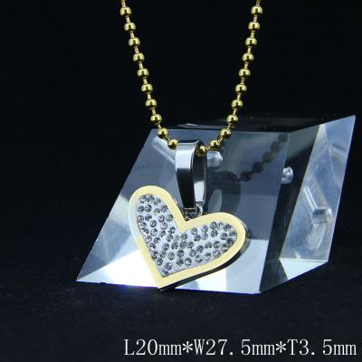 China Fashion Ladies Women Girls Stainless Steel Loving Heart Shapped Necklace Pendant LPH26 for sale