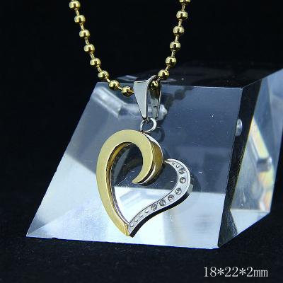 China Fashion Ladies Women Girls Stainless Steel Loving Heart Shapped Necklace Pendant LPH100 for sale