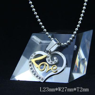 China Fashion Ladies Women Girls Stainless Steel Loving Heart Shapped Necklace Pendant LPH28 for sale