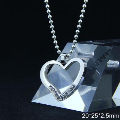 China Fashion Ladies Women Girls Stainless Steel Loving Heart Shapped Necklace Pendant LPH49 for sale