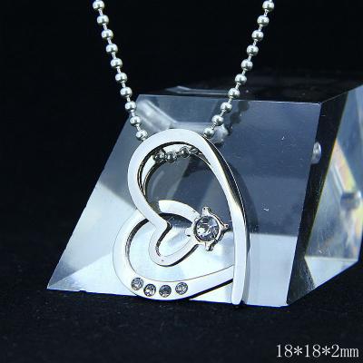 China Fashion Ladies Women Girls Stainless Steel Loving Heart Shapped Necklace Pendant LPH101 for sale