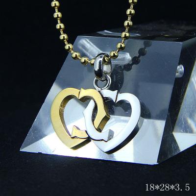 China Fashion Ladies Women Girls Stainless Steel Loving Heart Shapped Necklace Pendant LPH227 for sale