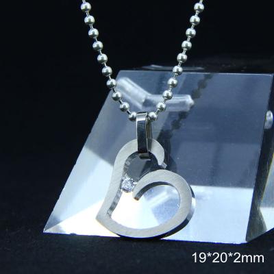 China Fashion Ladies Women Girls Stainless Steel Loving Heart Shapped Necklace Pendant LPH53 for sale