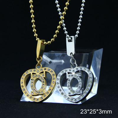China Fashion Ladies Women Girls Stainless Steel Loving Heart Shapped Necklace Pendant LPH55 for sale