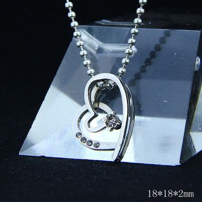 China Fashion Ladies Women Girls Stainless Steel Loving Heart Shapped Necklace Pendant LPH102 for sale