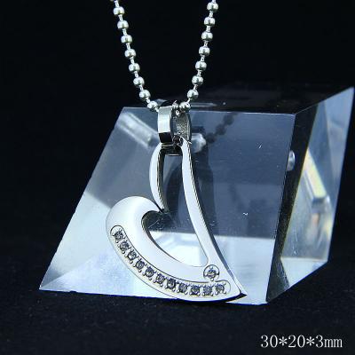 China Fashion Ladies Women Girls Stainless Steel Loving Heart Shapped Necklace Pendant LPH103 for sale