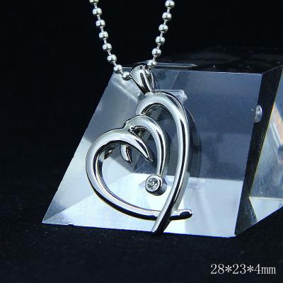 China Fashion Ladies Women Girls Stainless Steel Loving Heart Shapped Necklace Pendant LPH104 for sale