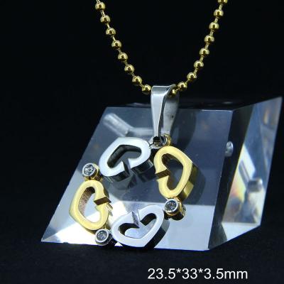 China Fashion Ladies Women Girls Stainless Steel Loving Heart Shapped Necklace Pendant LPH56 for sale
