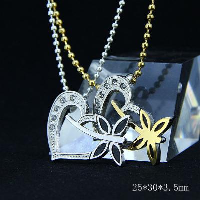 China Fashion Ladies Women Girls Stainless Steel Loving Heart Shapped Necklace Pendant LPH108 for sale