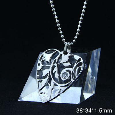 China Fashion Ladies Women Girls Stainless Steel Loving Heart Shapped Necklace Pendant LPH59 for sale