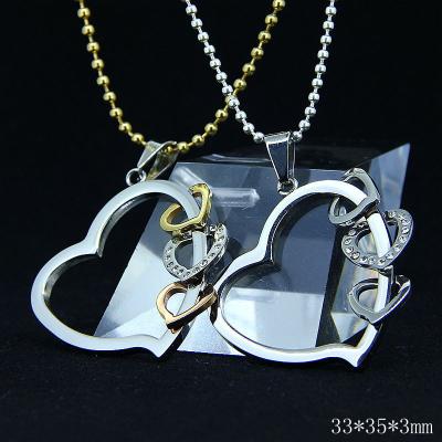 China Fashion Ladies Women Girls Stainless Steel Loving Heart Shapped Necklace Pendant LPH105 for sale