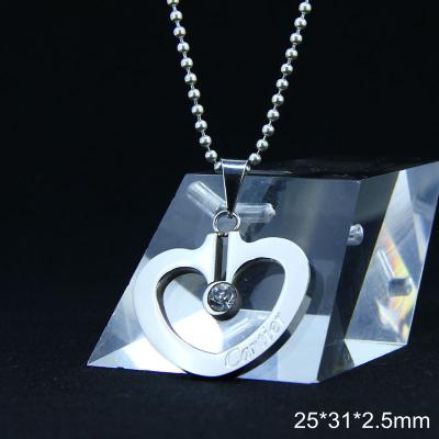 China Fashion Ladies Women Girls Stainless Steel Loving Heart Shapped Necklace Pendant LPH62 for sale