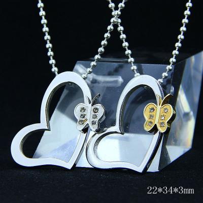 China Fashion Ladies Women Girls Stainless Steel Loving Heart Shapped Necklace Pendant LPH109 for sale