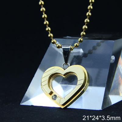 China Fashion Ladies Women Girls Stainless Steel Loving Heart Shapped Necklace Pendant LPH61 for sale